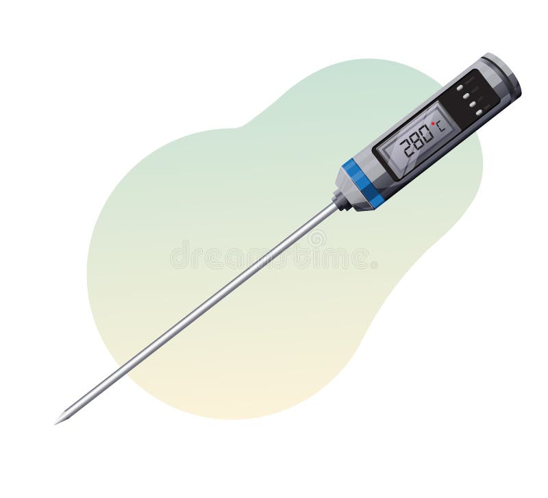Food Temperature Meter - Icon Stock Illustration - Illustration of ...