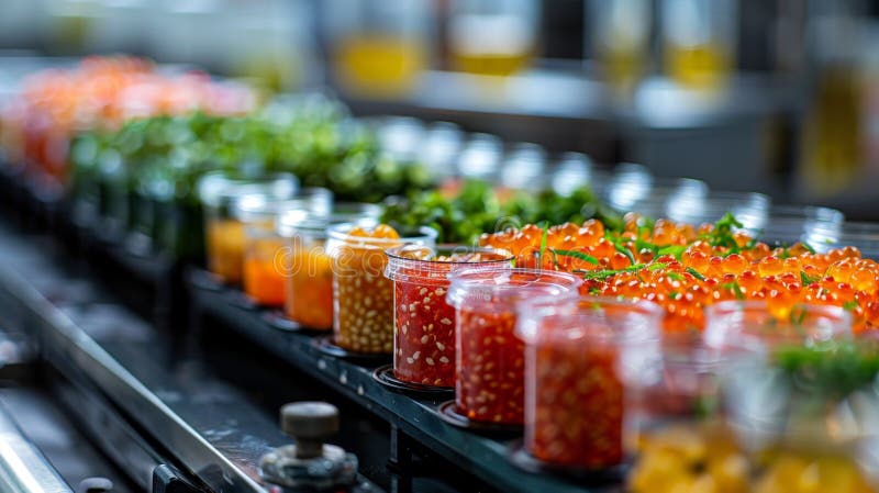Food Testing Laboratory, Multiple Food Samples Carefully Arranged ...