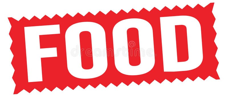 FOOD Text Written on Red Stamp Sign Stock Illustration - Illustration ...