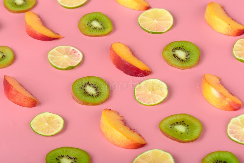 Food Texture. Seamless Pattern of Fresh Various Fruits Stock Photo ...