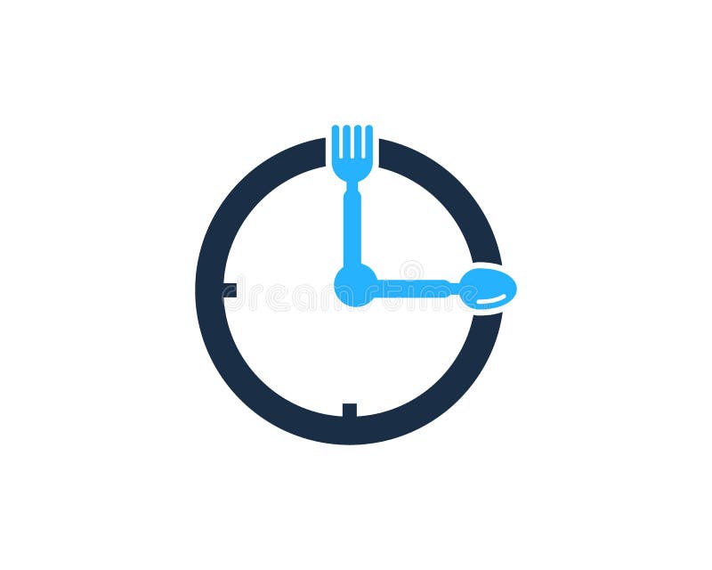 Food Time Icon Logo Design Element Stock Vector - Illustration of ...