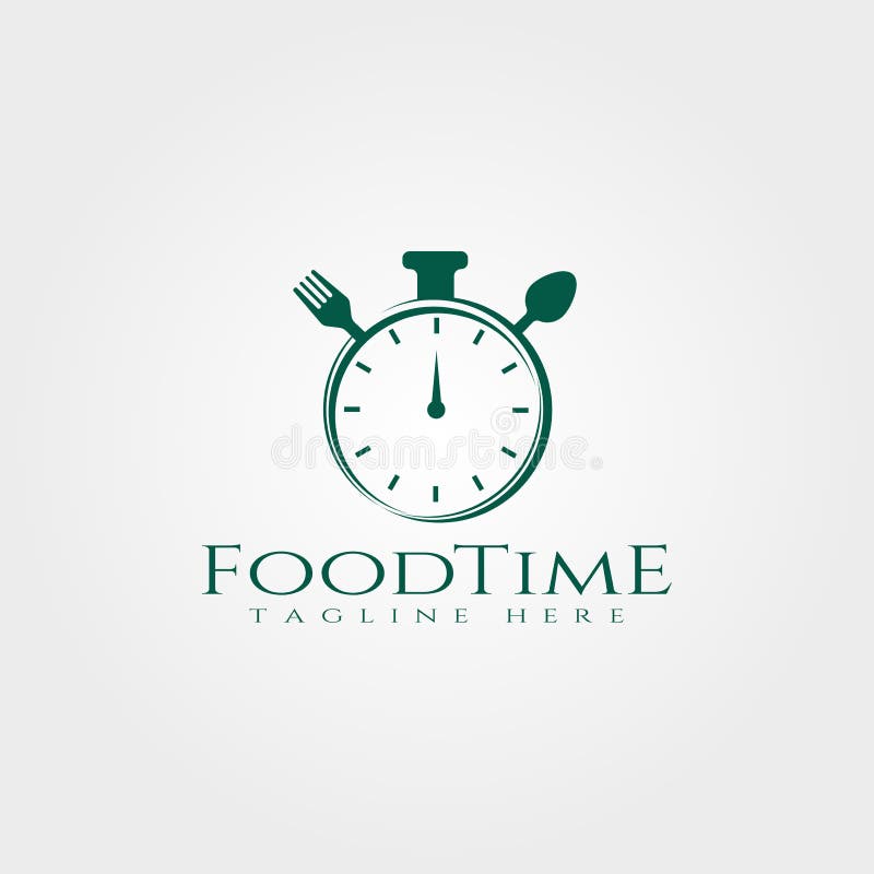 Food Time Line Icon. Meal Order Clock Sign. Minimal Line Pattern Banner ...