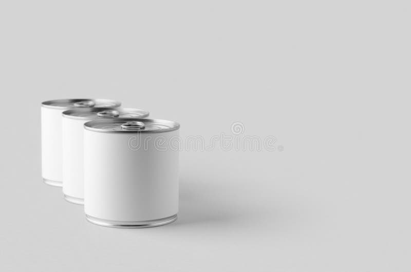Food Tin Can Packaging Mockup, Medium Size, Copyspace Stock Image ...