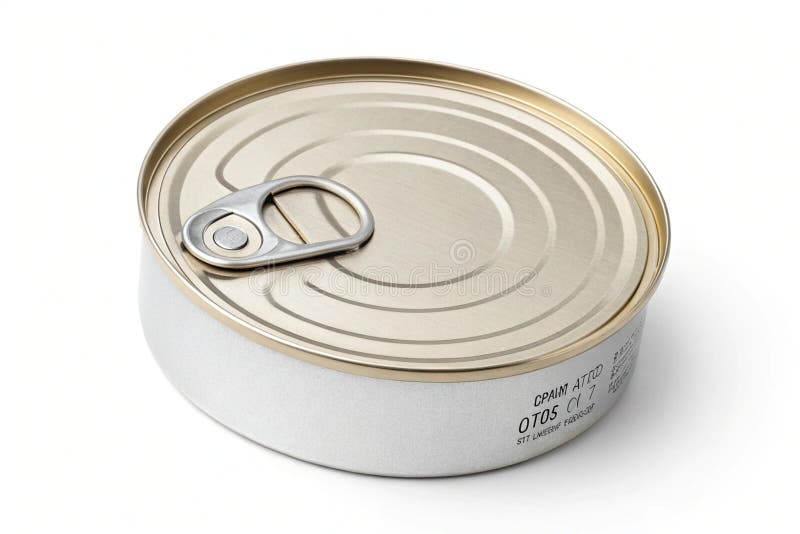 Food Tin Can Top View Isolated with Clipping Path Stock Illustration ...