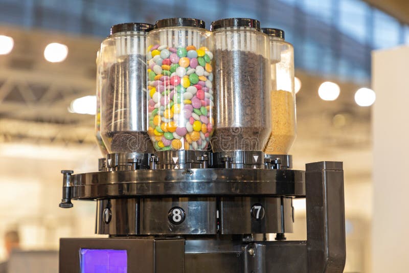 Food Toppings Dispenser stock photo. Image of icecream - 192707058