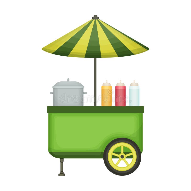 Food Trailer Vector Icon.Cartoon Vector Icon Isolated on White ...