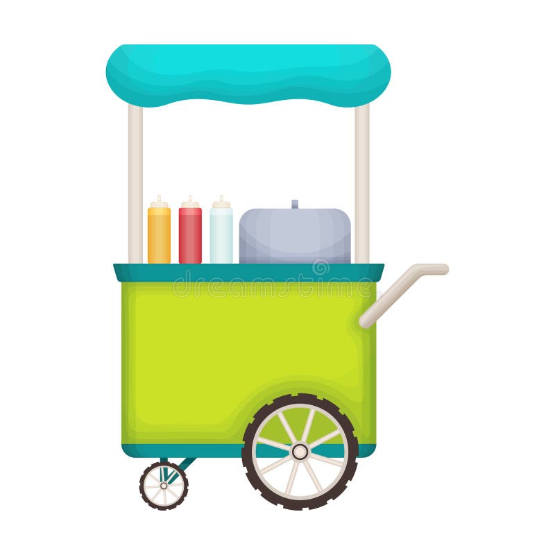 Food Trailer Vector Icon.Cartoon Vector Icon Isolated on White ...