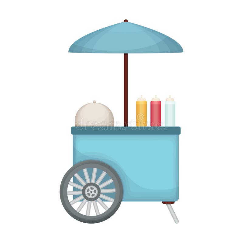 Food Trailer Vector Icon.Cartoon Vector Icon Isolated on White ...