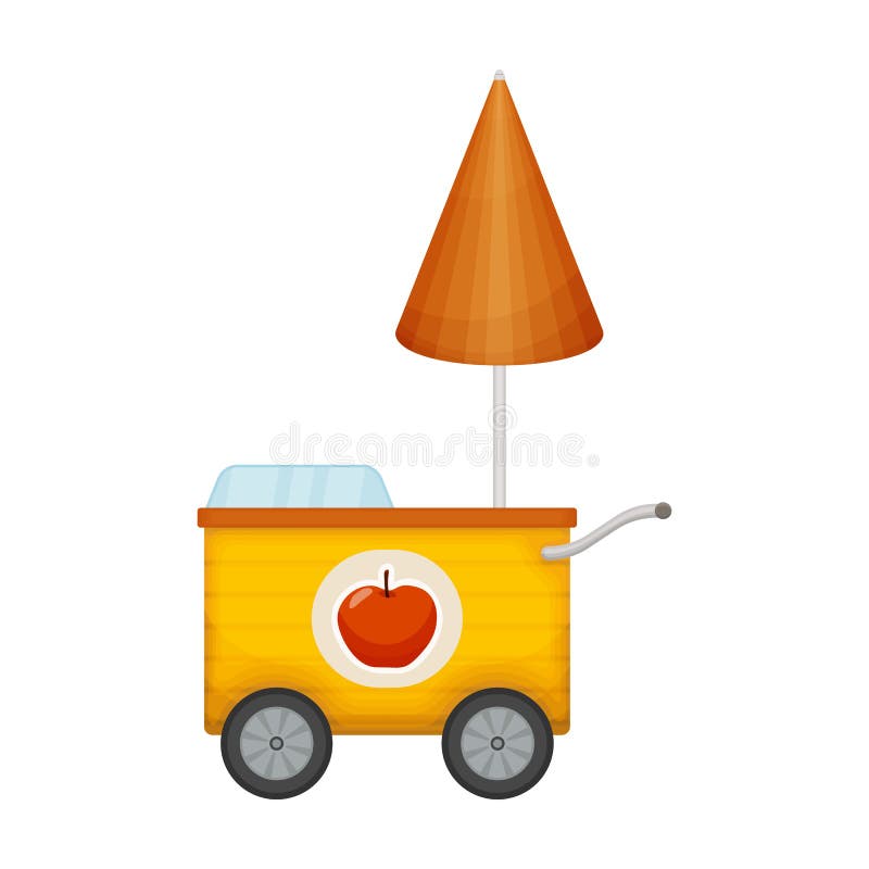 Food Trailer Vector Icon.Cartoon Vector Icon Isolated on White ...