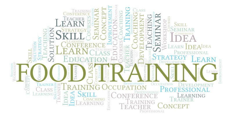 Food Training word cloud. stock illustration. Illustration of print ...