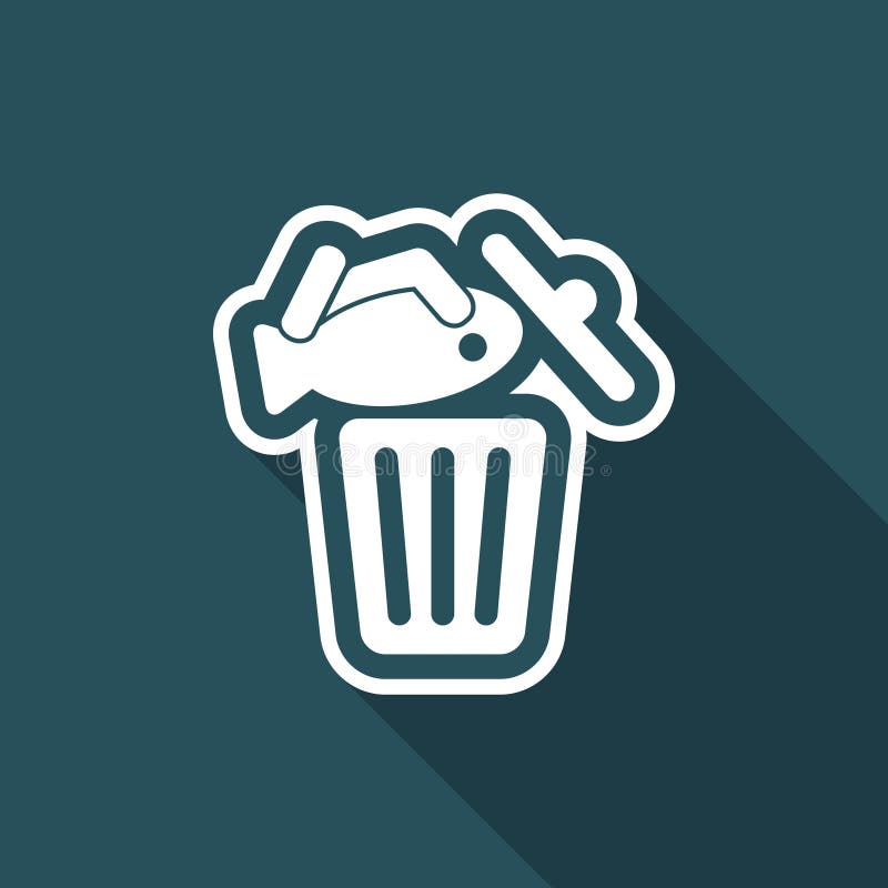Food trash icon stock vector. Illustration of container - 117818903