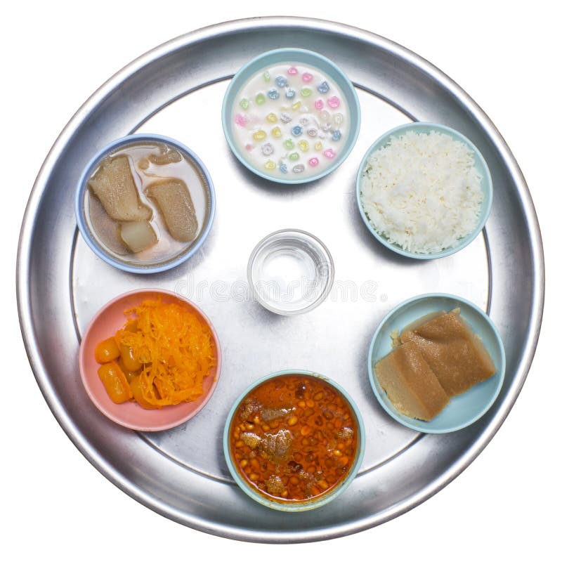 Food in trays stock photo. Image of style, hotel, rice - 28291948