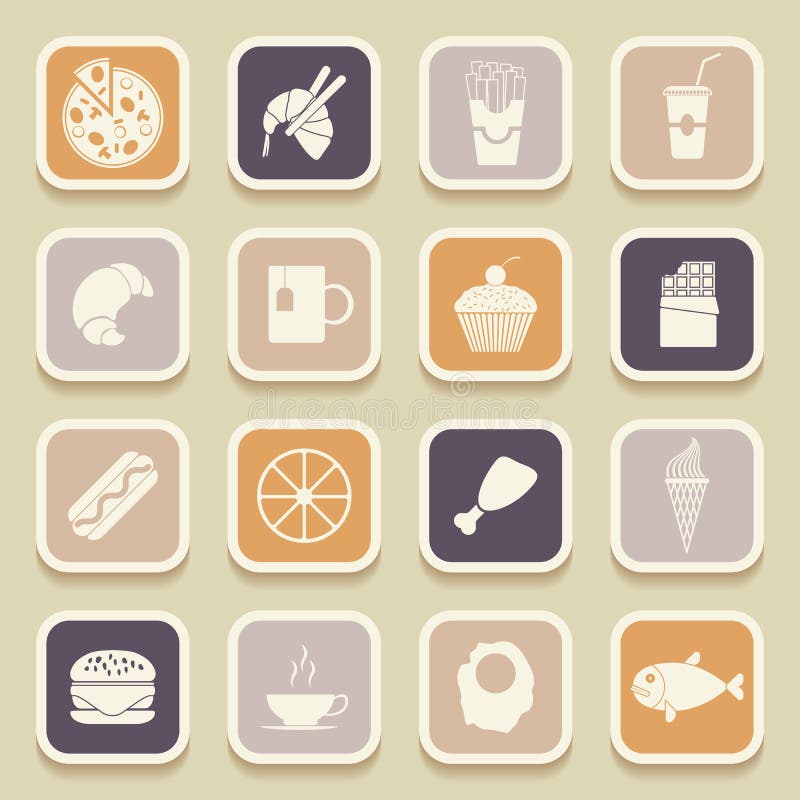 Food universal icons stock vector. Illustration of chicken - 50559857