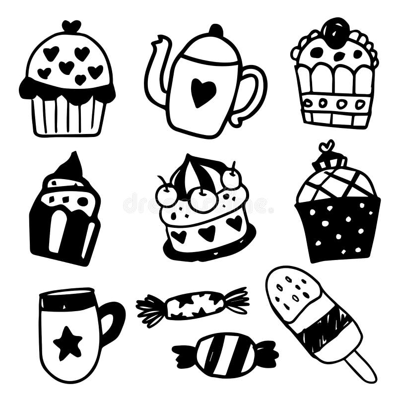 Food Vector Collection Design Stock Illustration - Illustration of ...