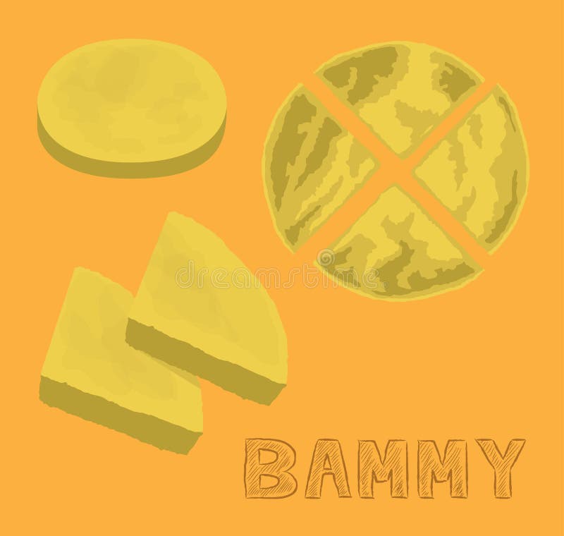 Bread Kind Bammy Vector Illustration Stock Vector - Illustration of ...
