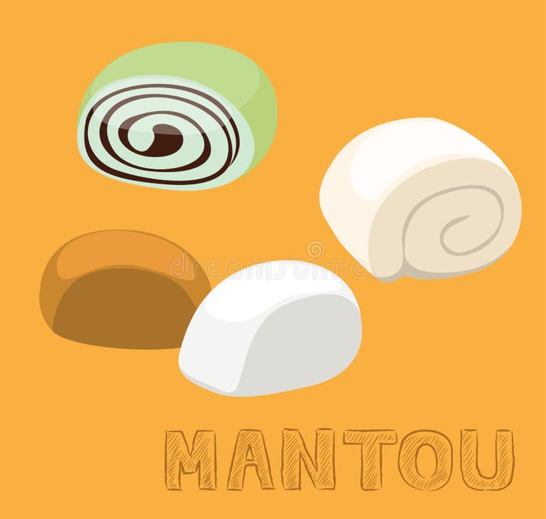 Bread Kind Mantou Vector Illustration Stock Illustrations – 2 Bread ...