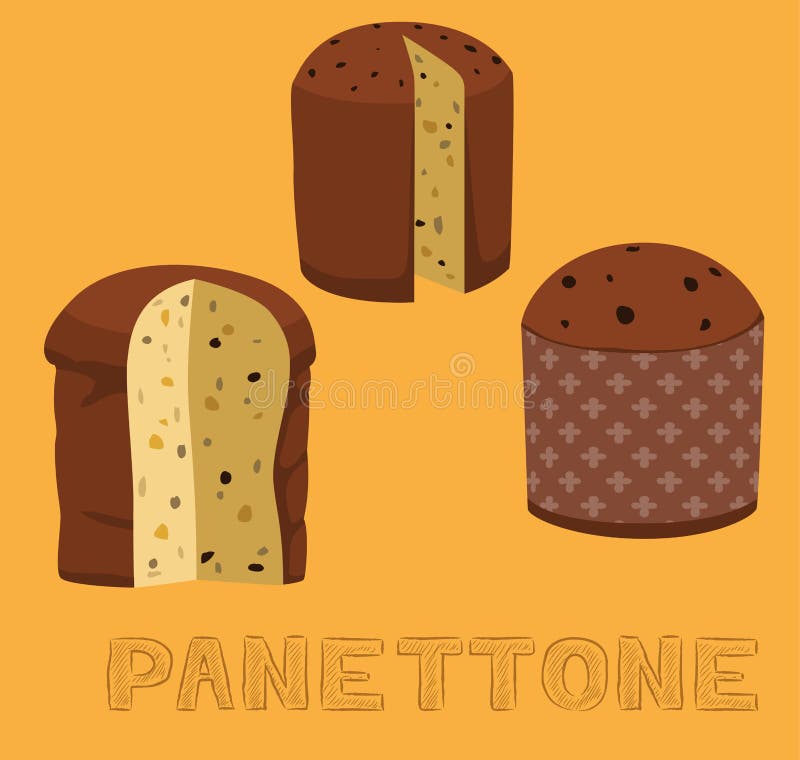 Bread Kind Panettone Vector Illustration Stock Vector - Illustration of ...