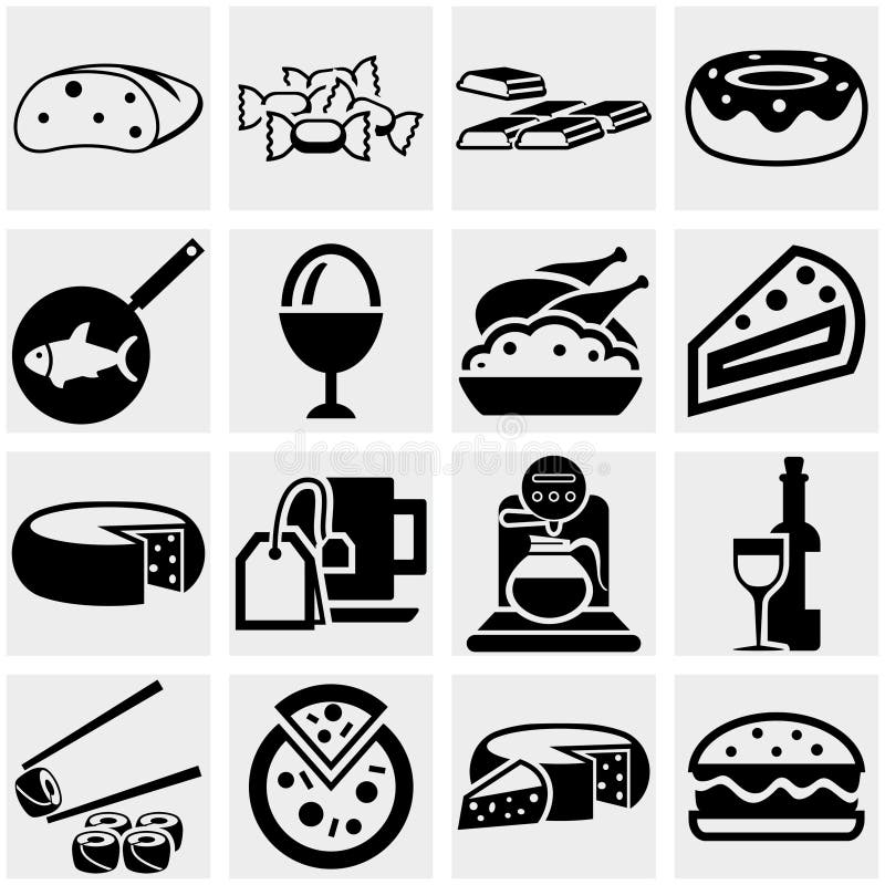 Junk Food Gray Vector Icons Stock Illustrations – 25 Junk Food Gray ...