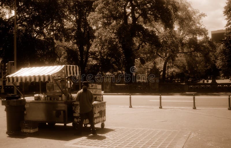 Food vendor in park stock photo. Image of mobile, outdoors - 1160960