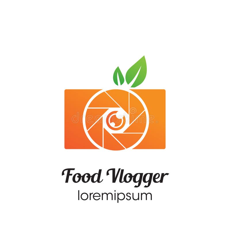 Food Vlogger Logo or Symbol Template Design Stock Vector - Illustration ...