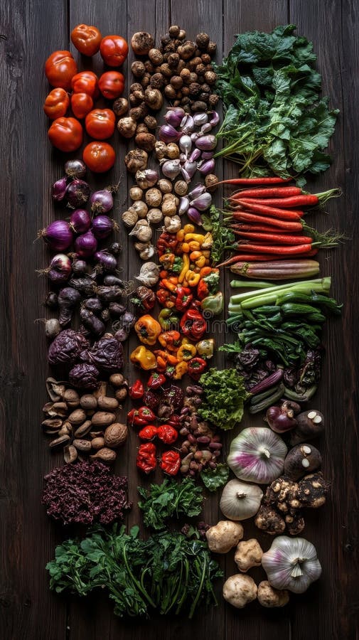 Food Waste Action Week Assorted Fresh Vegetables on Rustic Wooden Table Display Stock ...