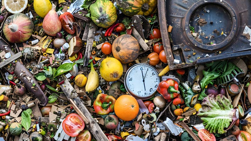 Food Waste and a Clock: a Still Life Illustration of Time and Decay ...