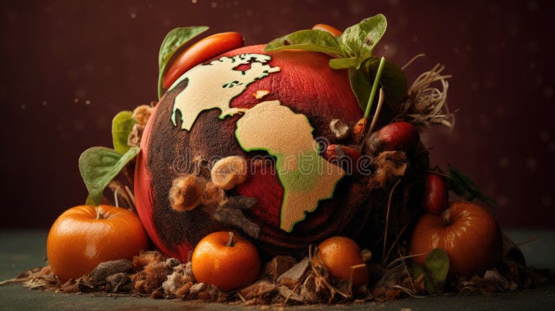 Food Waste Global Problem Concept. Food Loss and Waste Reduction in ...