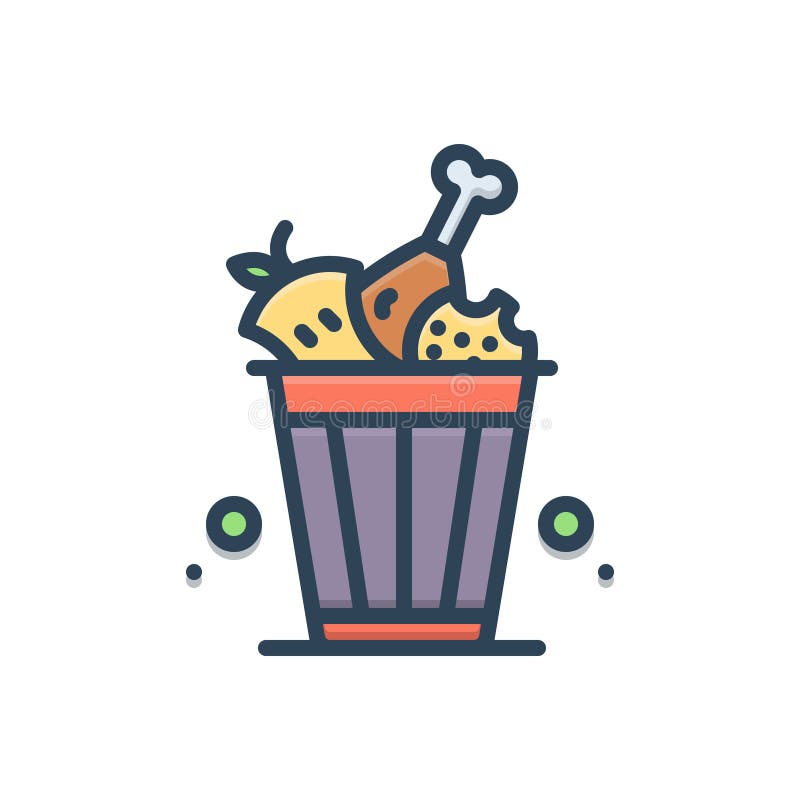 Color Illustration Icon for Food Waste, Garbage and Peelings Stock ...