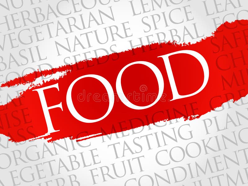 FOOD word cloud collage stock illustration. Illustration of concept ...