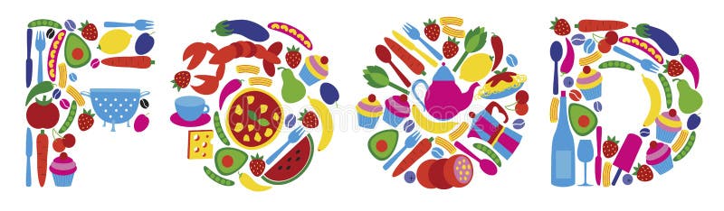 Food stock vector. Illustration of cooking, text, vector - 97239108