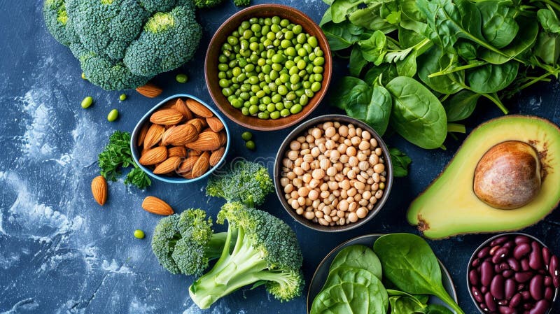 Foods that Contain Iron. Selective Focus Stock Image - Image of dietary ...