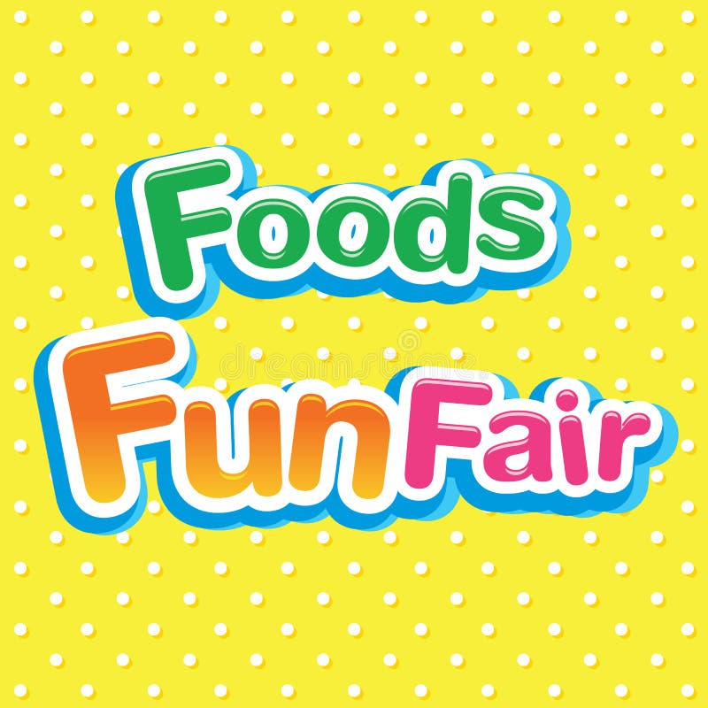 Foods Fun Fair stock vector. Illustration of decorative - 60011141