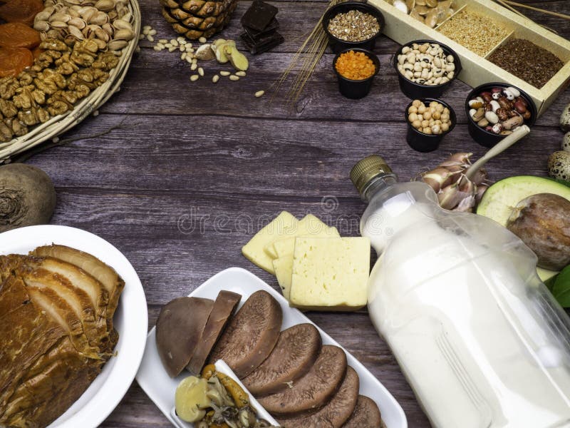 Foods Highest in Zinc. Healthy Eating. Top View Stock Photo - Image of ... Foods Highest in Zinc. Healthy Eating. Top View Stock Photo - Image of ...