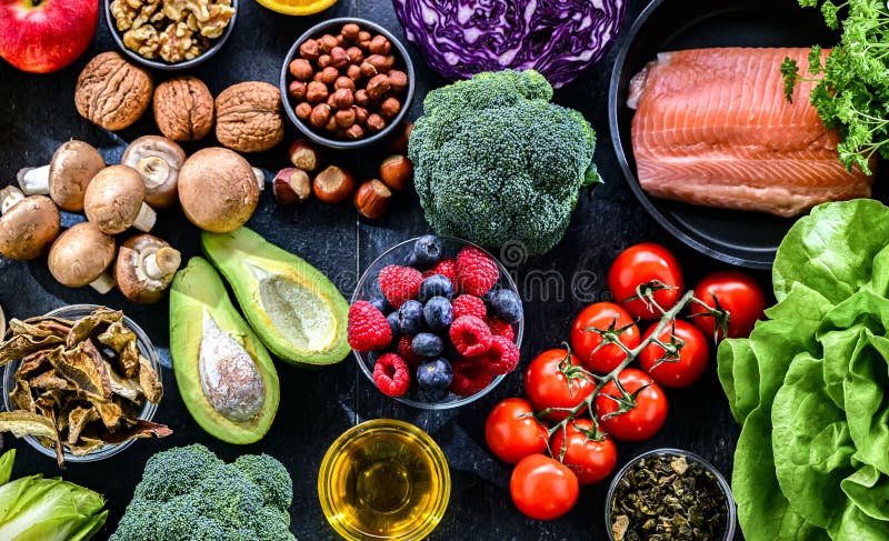 Foods Representing Anti-inflammatory Diet Stock Photo - Image of ...