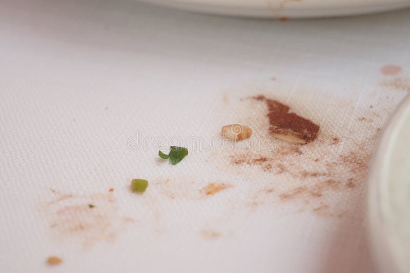 Foods Spilled Over the Breakfast Table. Stock Photo - Image of drop ...