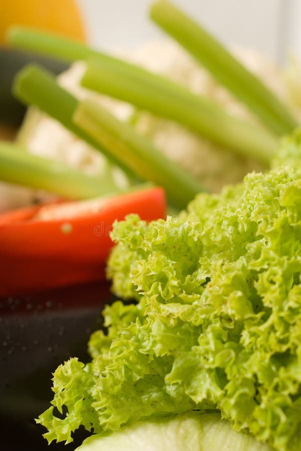 Foodstuff Detail Composition Stock Photo - Image of nightshade, lettuce ...