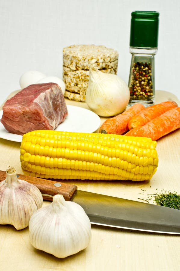 Foodstuffs stock image. Image of dinner, spices, onions - 27817813