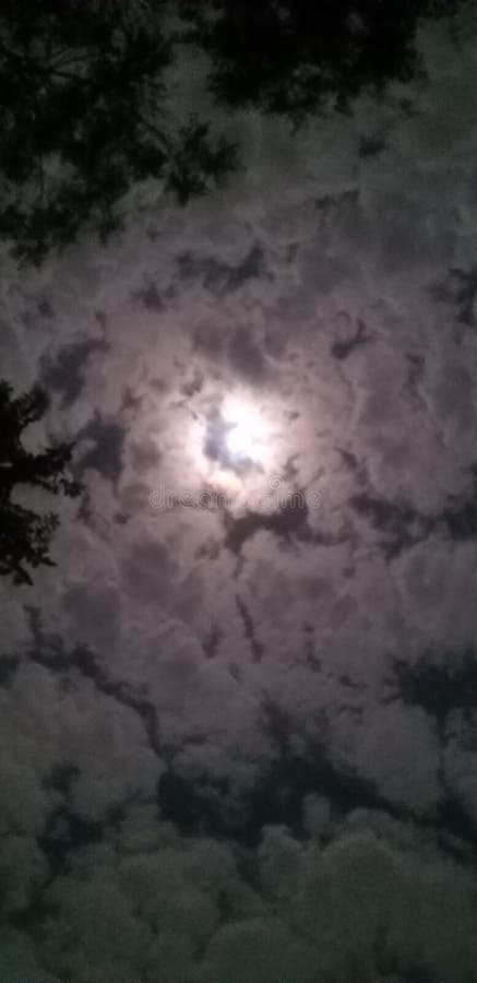Fool moon night and clouds stock photo. Image of cumulus - 179455456