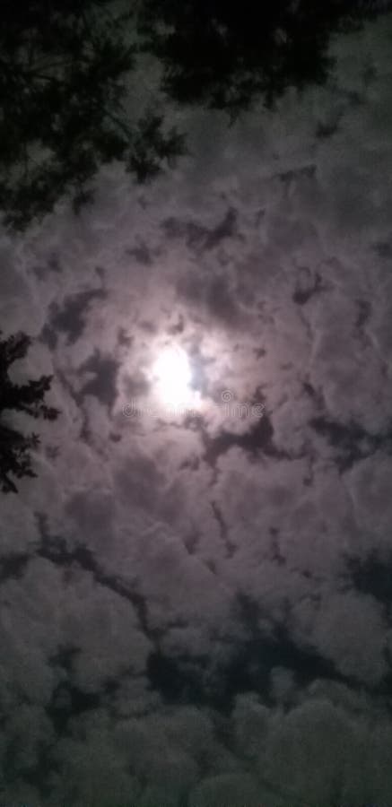 Fool moon night and clouds stock image. Image of fool - 179455469