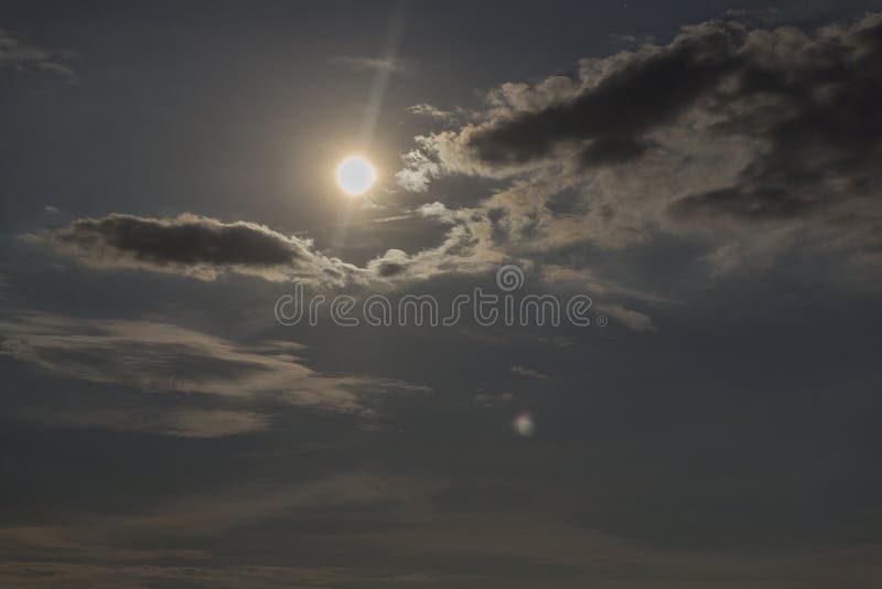 Fool Moon in the Night on the Sky Stock Image - Image of summer, full ...