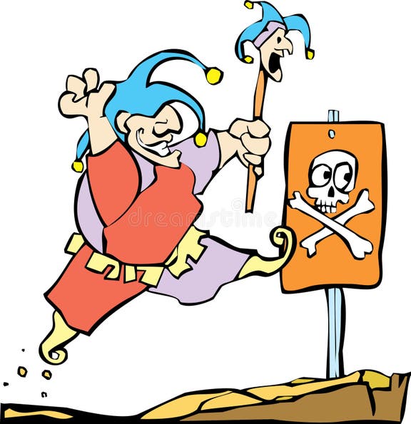 Fool Rushing in stock vector. Illustration of funny, business - 9382323