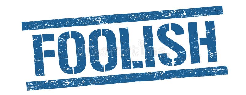 FOOLISH Text on Blue Vintage Lines Stamp Stock Illustration ...
