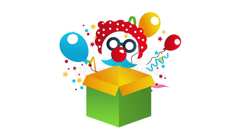 Fools April Day Animated Illustration on White Background Stock Video ...