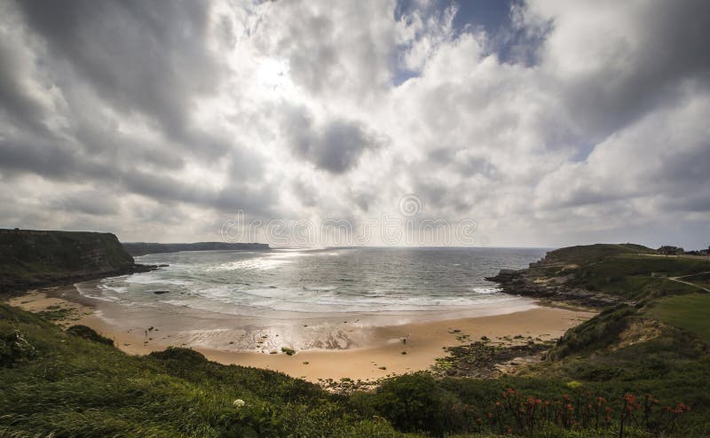 Man on the Beach in Suances, Spain Stock Photo - Image of tourist ...