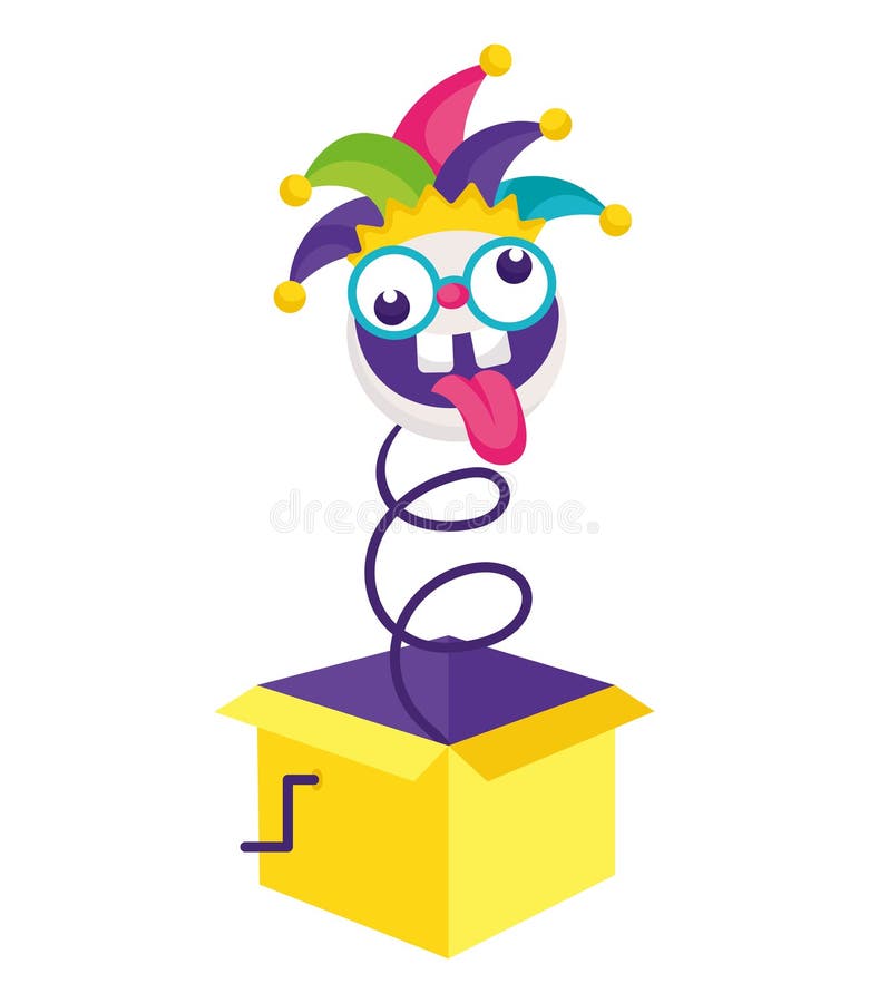 Fools day crazy box stock vector. Illustration of happiness - 310876762