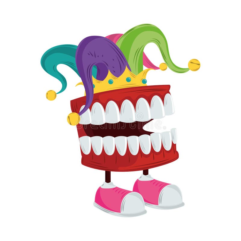 Chomping Teeth Cartoon Clipart