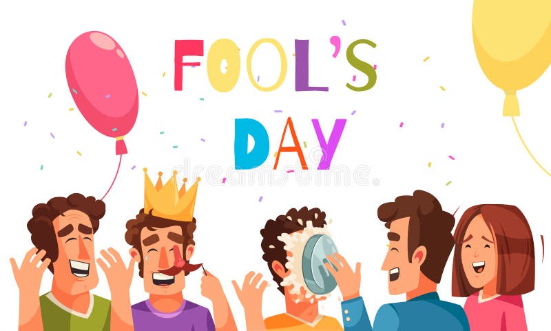 Fools Day Laughing Composition Stock Vector - Illustration of april ...