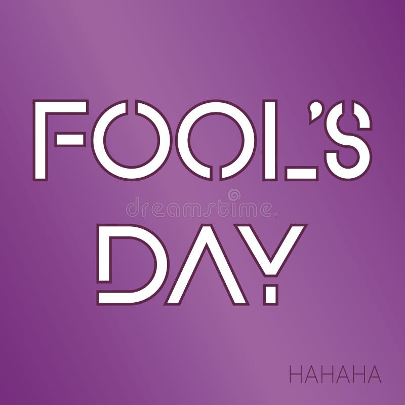 Fools Day Poster with Text. Isolated Vector Sign Symbol Stock Vector ...
