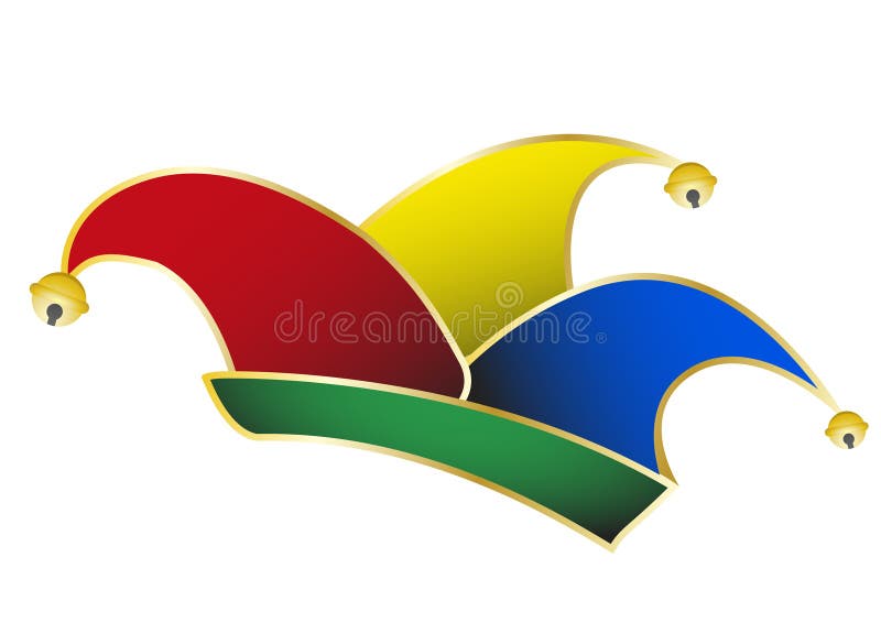 Colored vector jester hat stock vector. Illustration of clown - 48901169