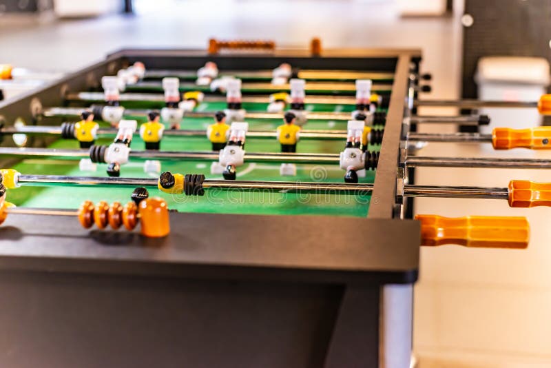 Foosball Close-up in the Game Room Stock Image - Image of indoor ...
